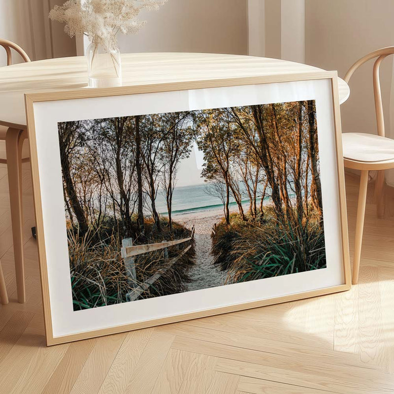 Sunrise at pathway to Callala Beach – Tranquil Australian Coastal Wall ...