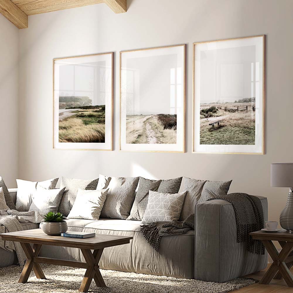 Set of 3 Neutral English Countryside Wall Art | Oblong Shop